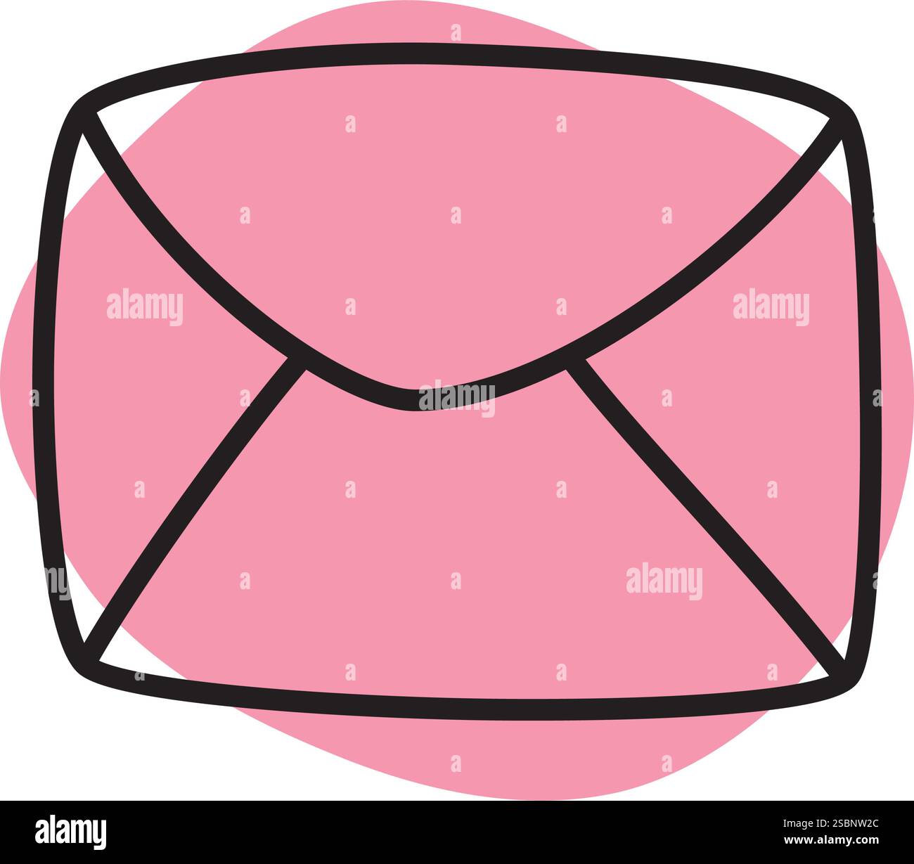 Doodle Closed envelope icon or logo, hand drawn with thin black line ...