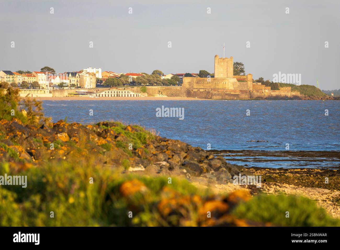 France, Charente-Maritime, Fouras, view of the seaside town and the ...