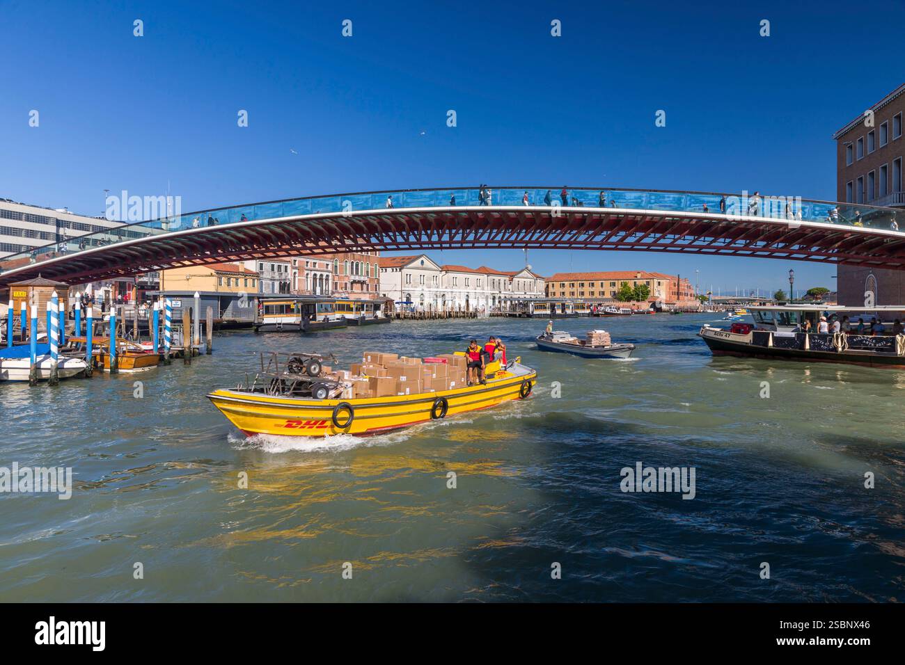 Italy, Veneto, Venice, listed as World Heritage by UNESCO, cargo ...