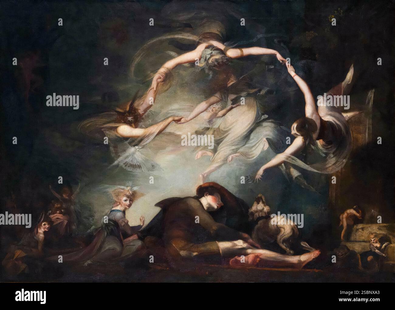Henry Fuseli, The Shepherd’s Dream from Paradise Lost, painting in oil ...