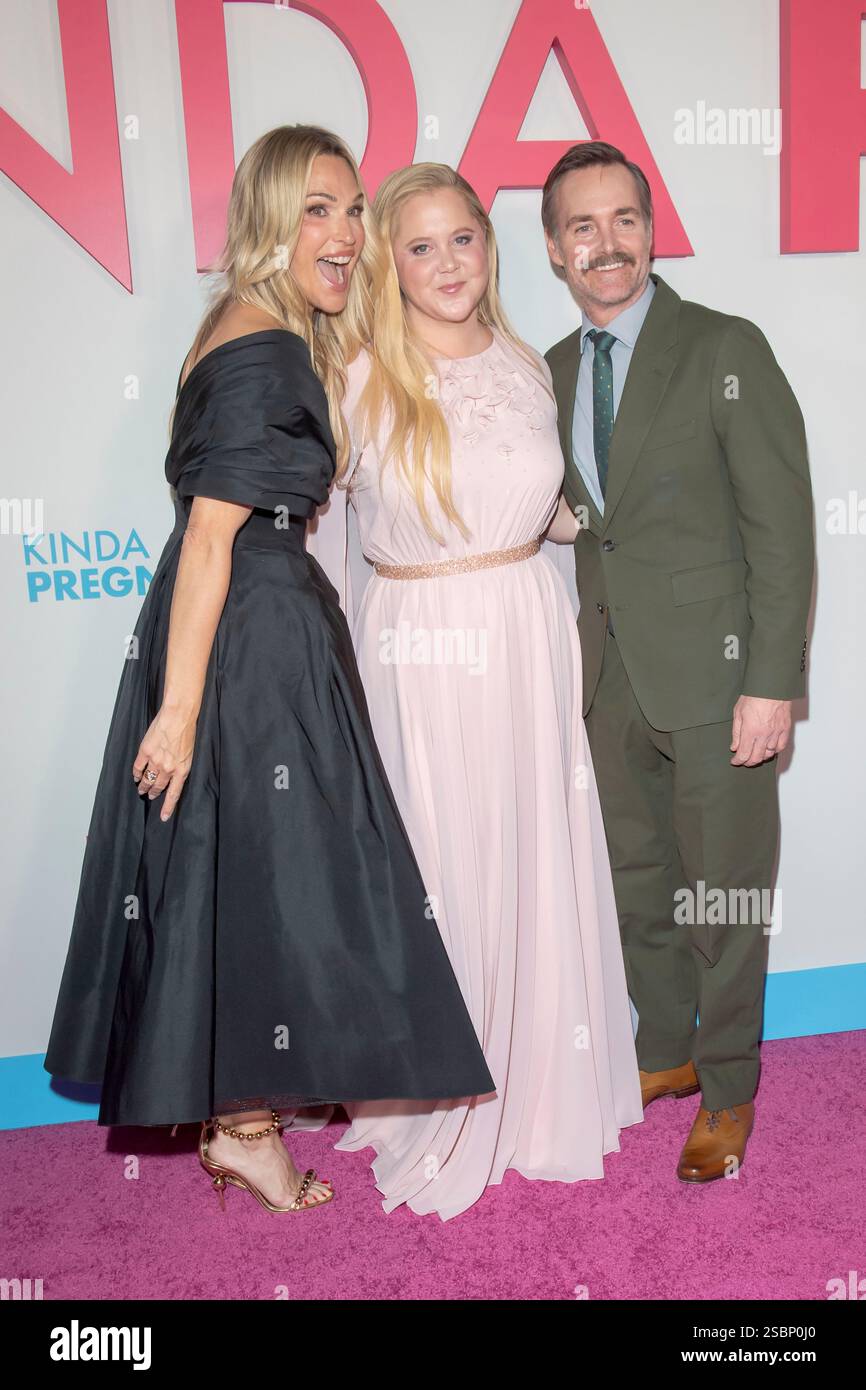 (L-R) Molly Sims, Amy Schumer and Will Forte attend Netflix's "Kinda ...