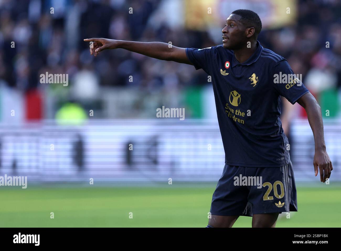 Randal Kolo Muani of Juventus Fc gestures during the Serie A match ...