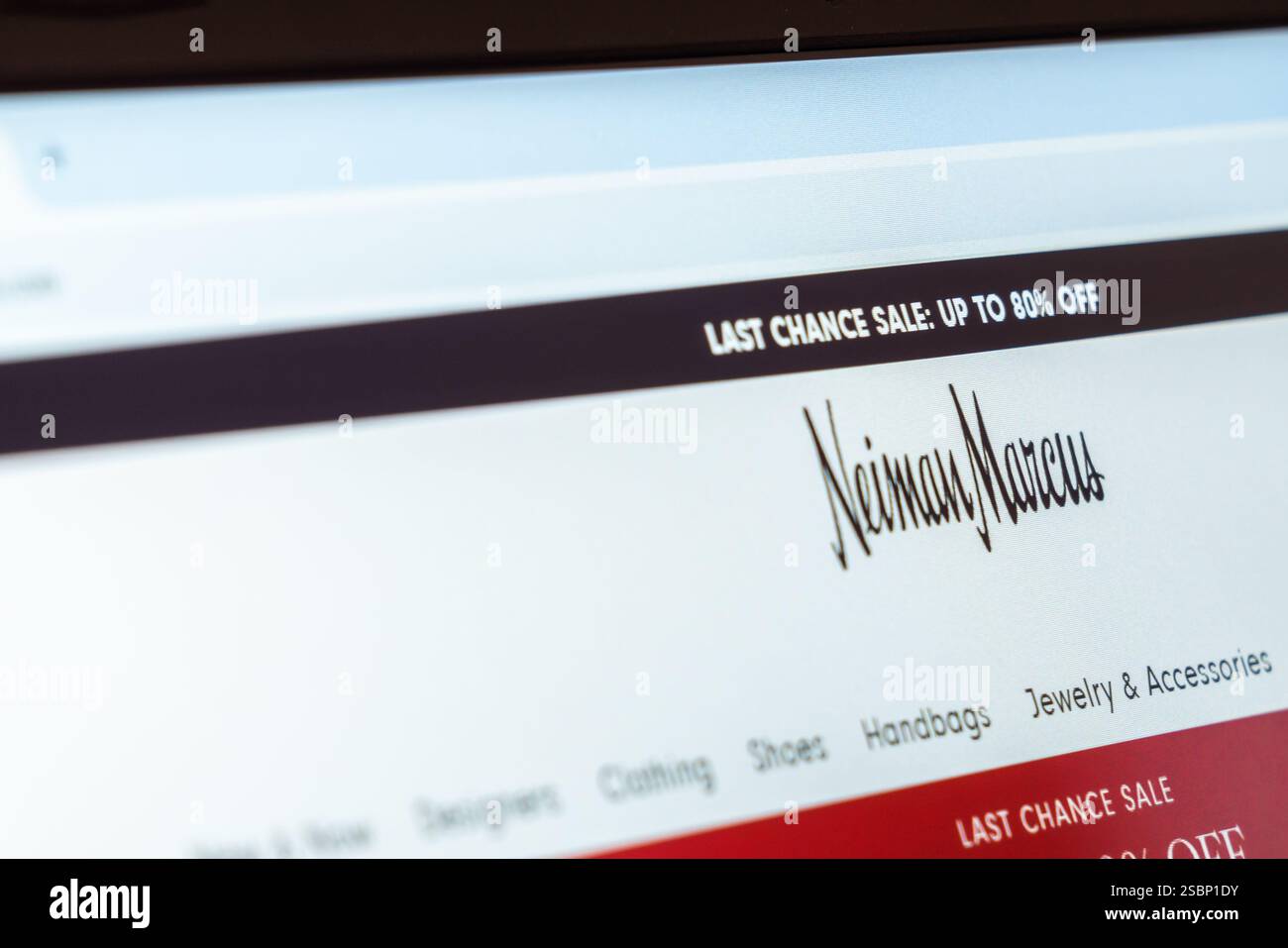 New York, USA - January 31, 2025: Neiman Marcus luxury retail and ...