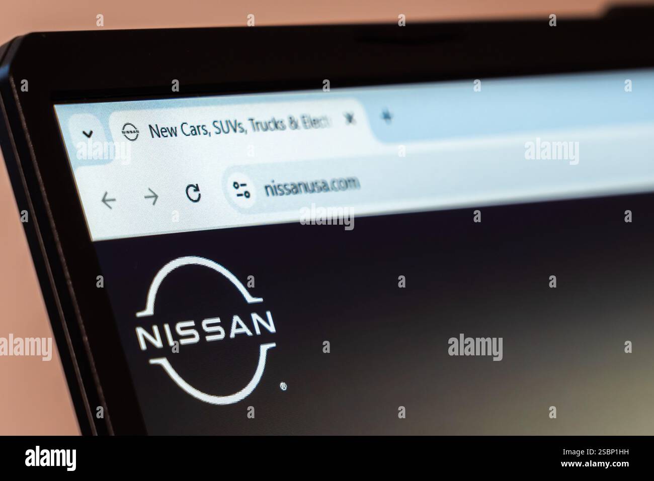 New York, USA - January 31, 2025: Nissan website homepage on laptop ...