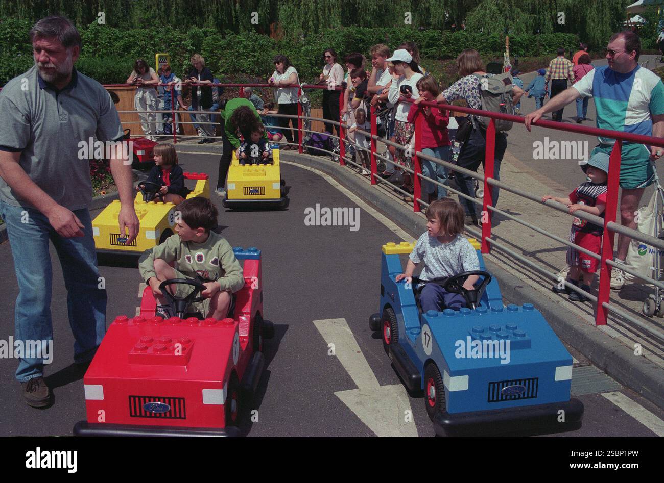 Legoland Windsor Park on a summertime afternoon when parents ...
