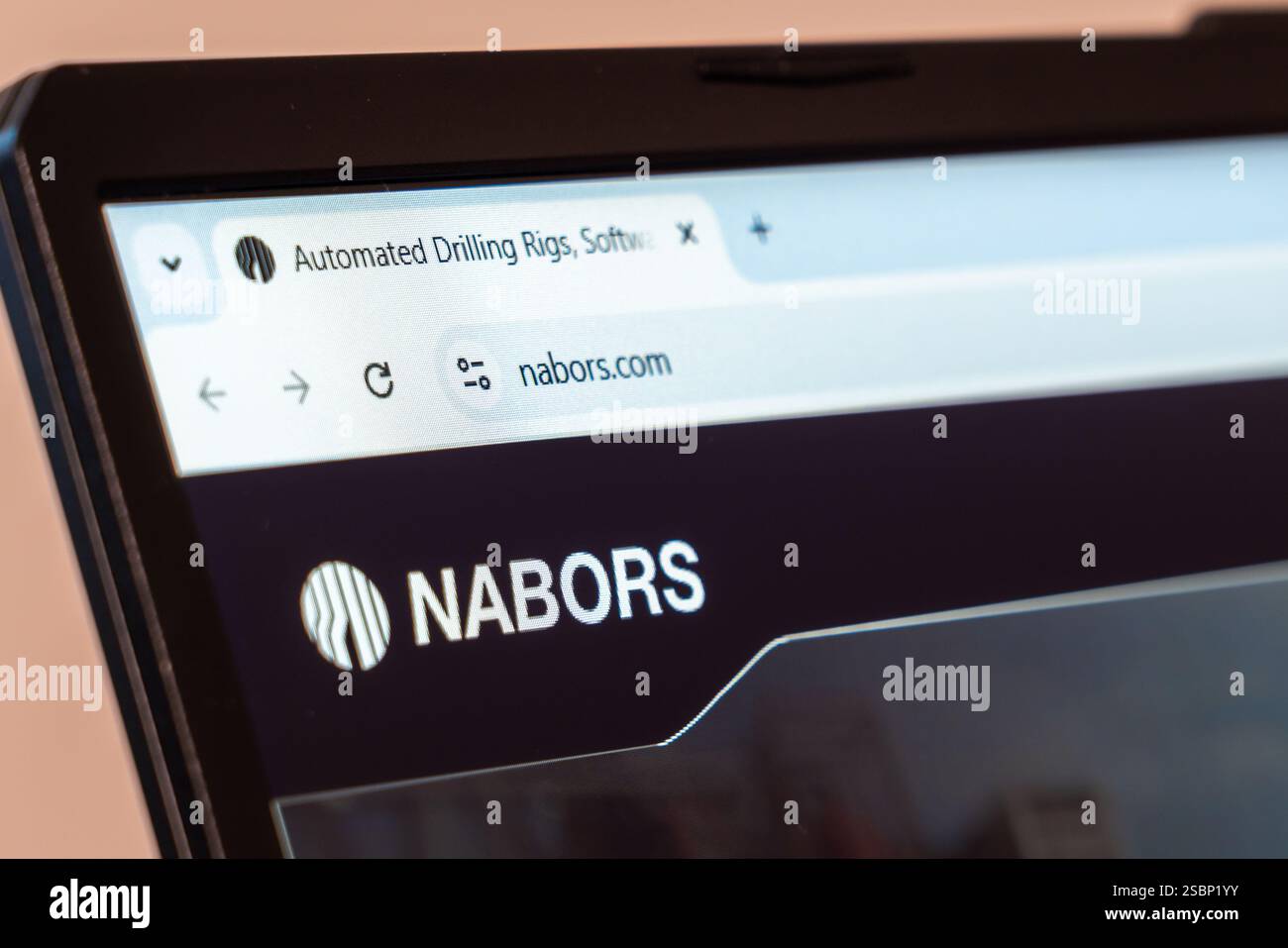 New York, USA - January 31, 2025: Nabors website homepage on laptop ...