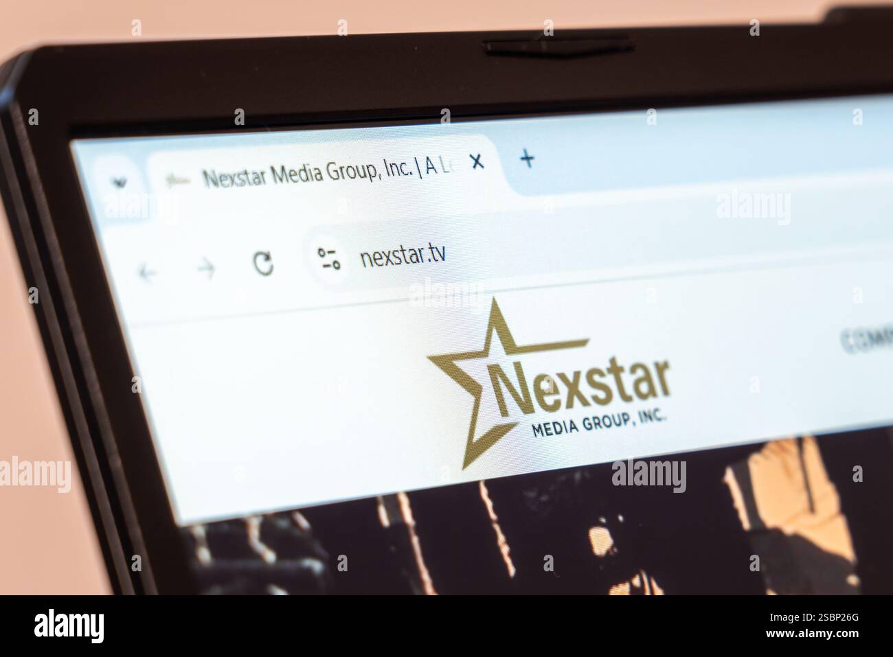 New York, USA - January 31, 2025: Nexstar Media Group website homepage ...