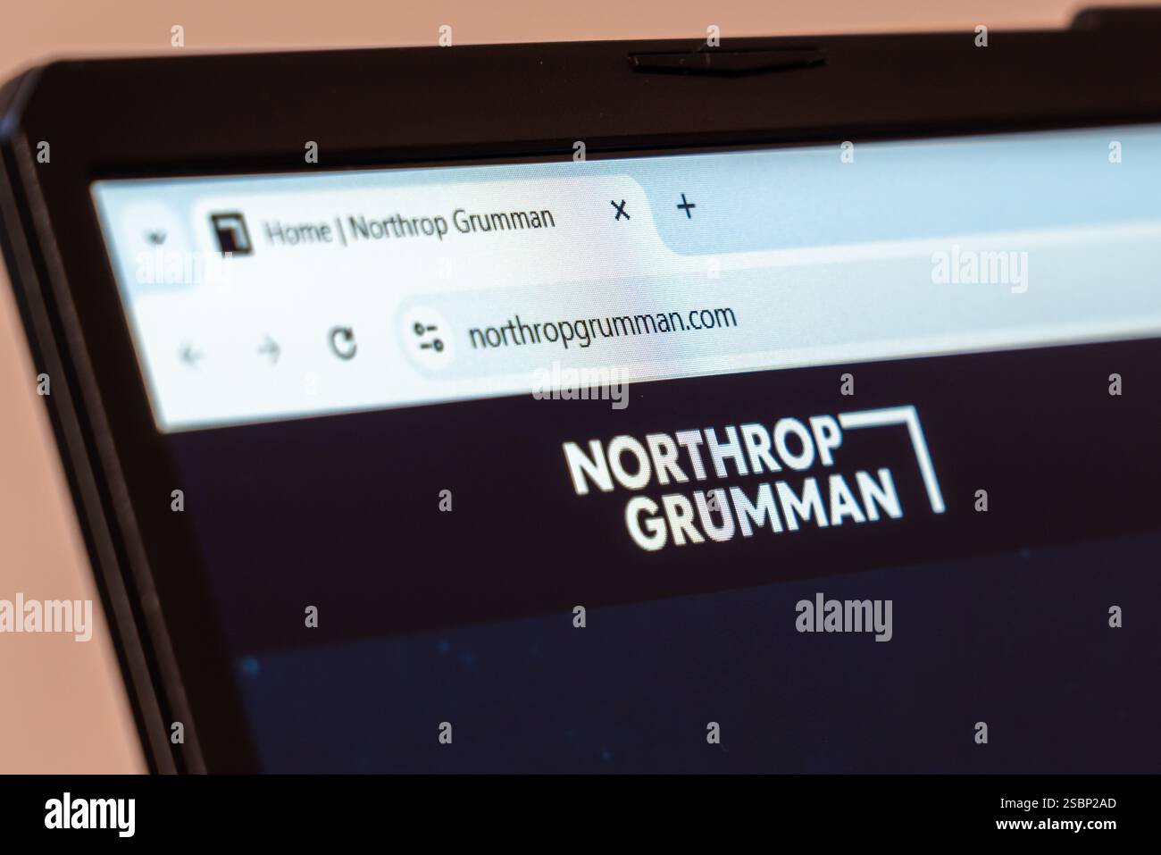 New York, USA - January 31, 2025: Northrop Grumman website homepage on laptop screen showcasing ...