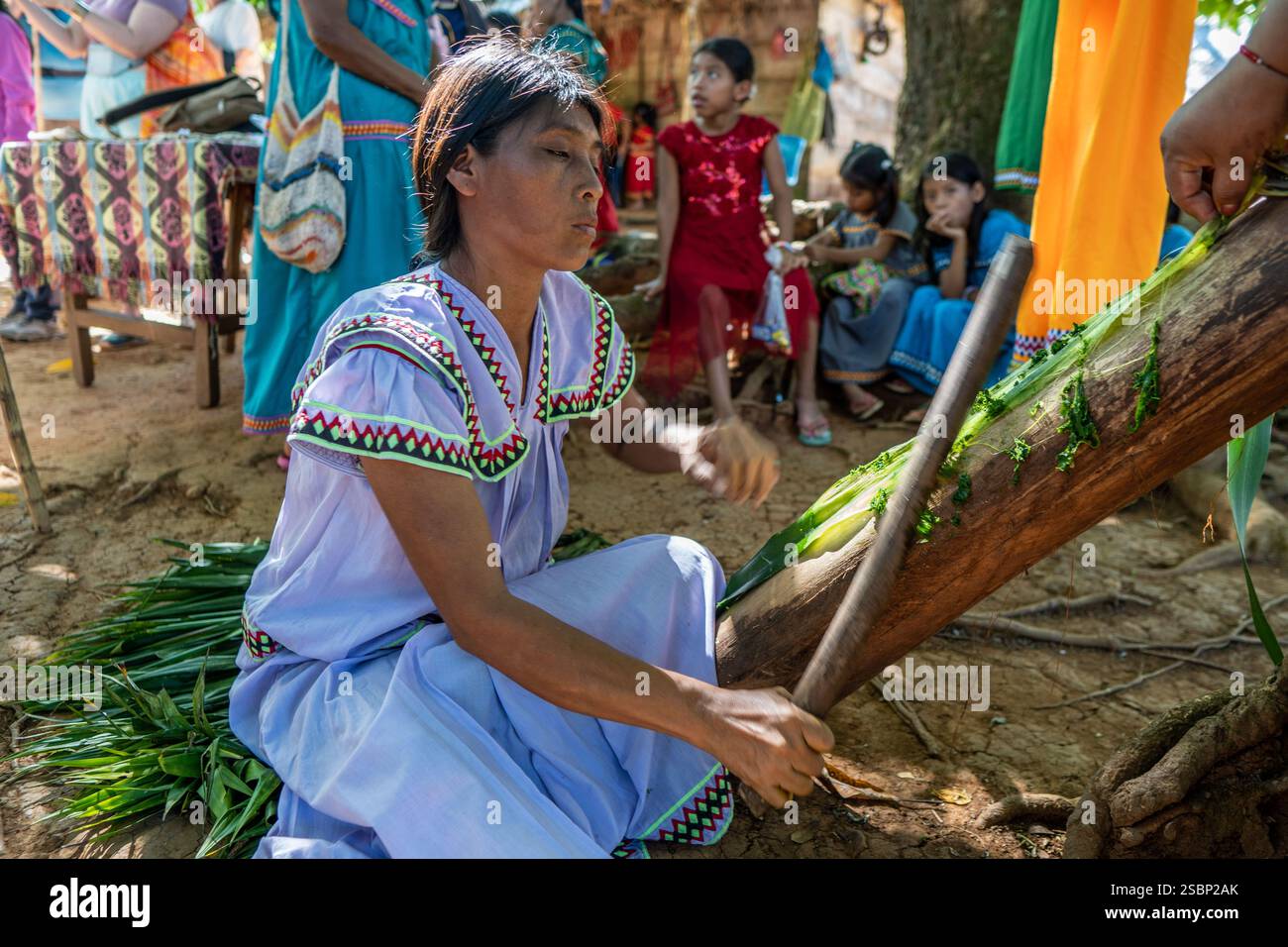 Guaymi Mountain Village (Ngäbe-Buglé (Guaymi)), Panama Stock Photo - Alamy