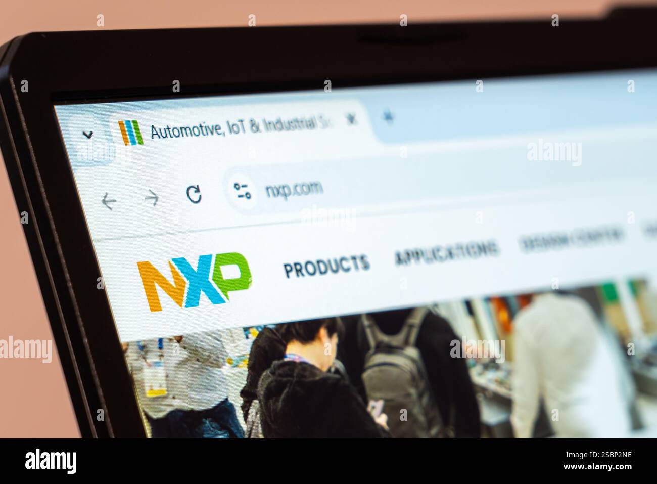 New York, USA - January 31, 2025: NXP website homepage on laptop screen ...