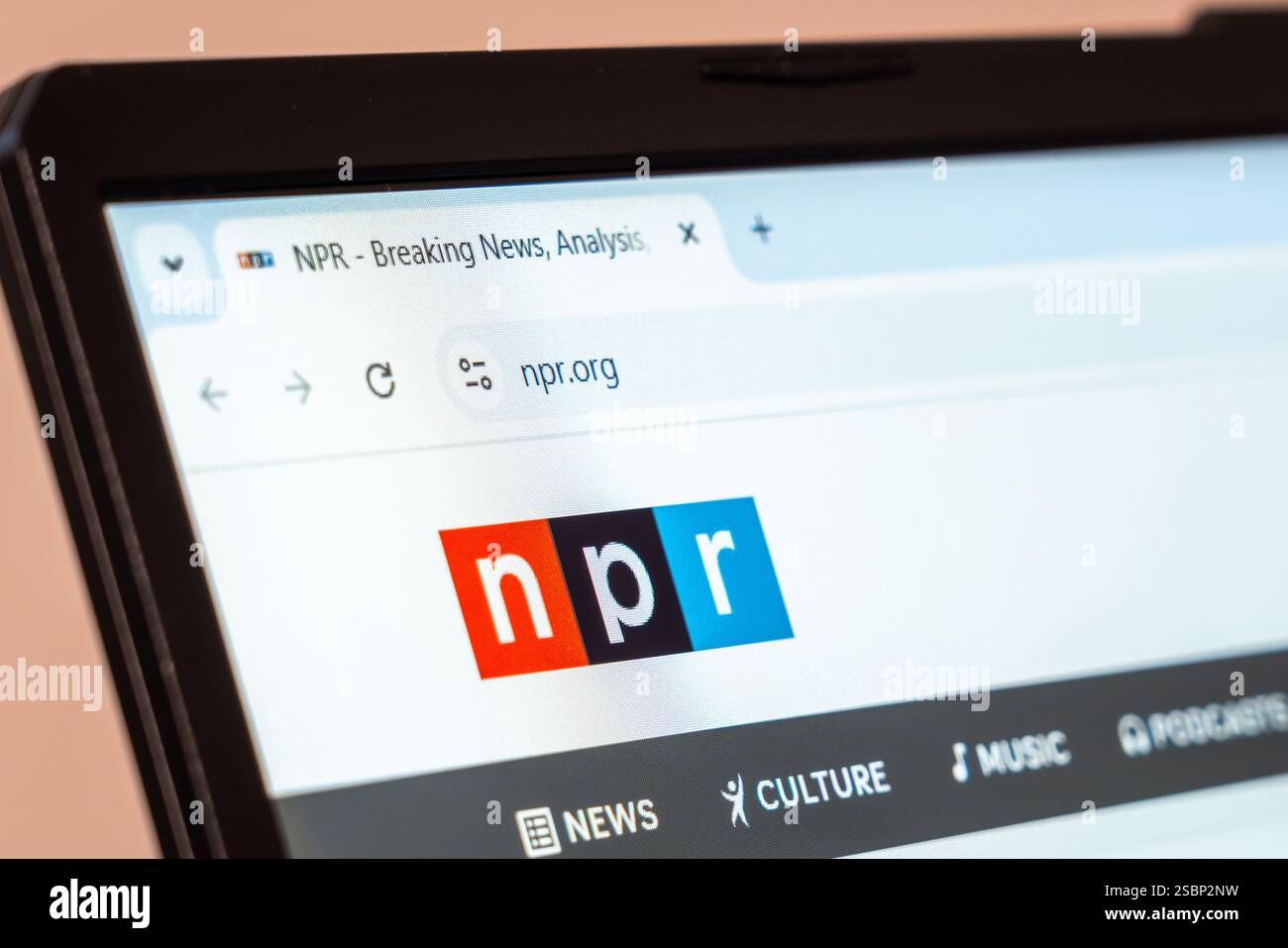 New York, USA - January 31, 2025: NPR website homepage on laptop screen ...