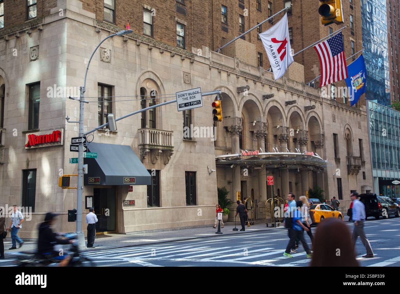 The Beautiful building facade with corinthian collonade in Lexington ...