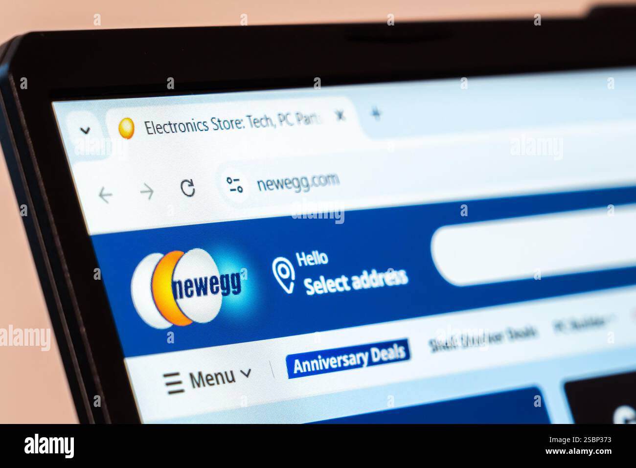 New York, USA - January 31, 2025: Newegg e-commerce and electronics ...