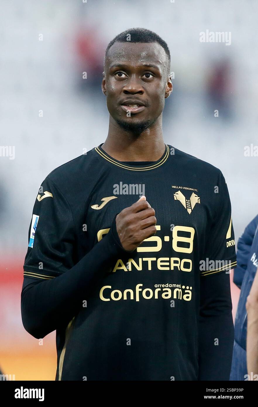 MONZA, ITALY - FEBRUARY 1: Cheikh Niasse of Hellas Verona looks on ...
