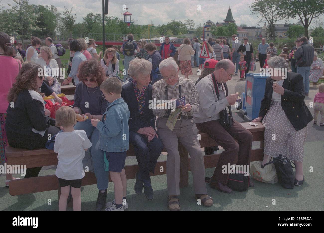 Legoland Windsor Park on a summertime afternoon when parents ...