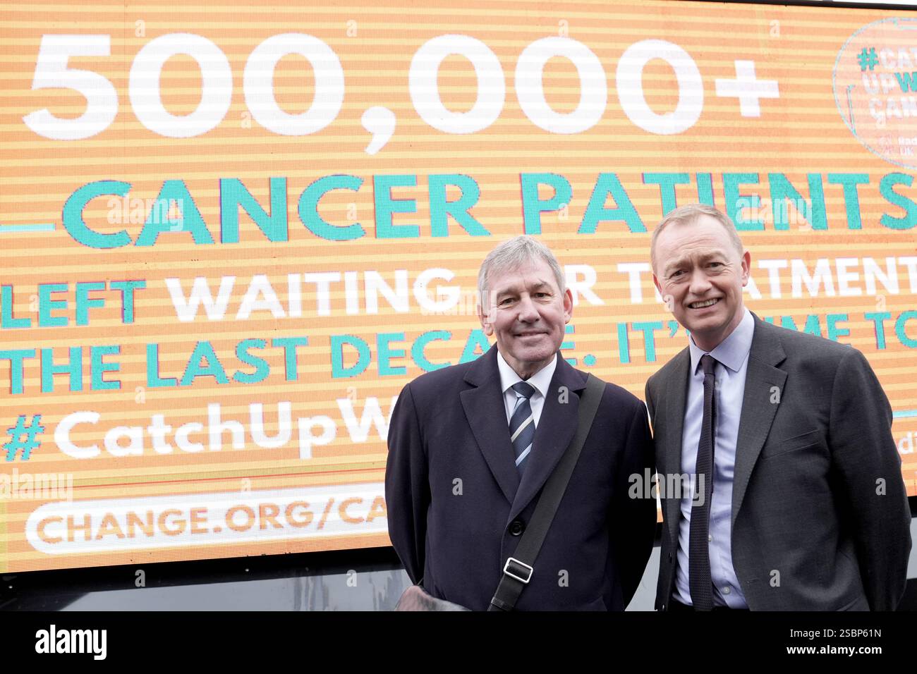 Former England captain Bryan Robson (left) and former Liberal Democrats ...