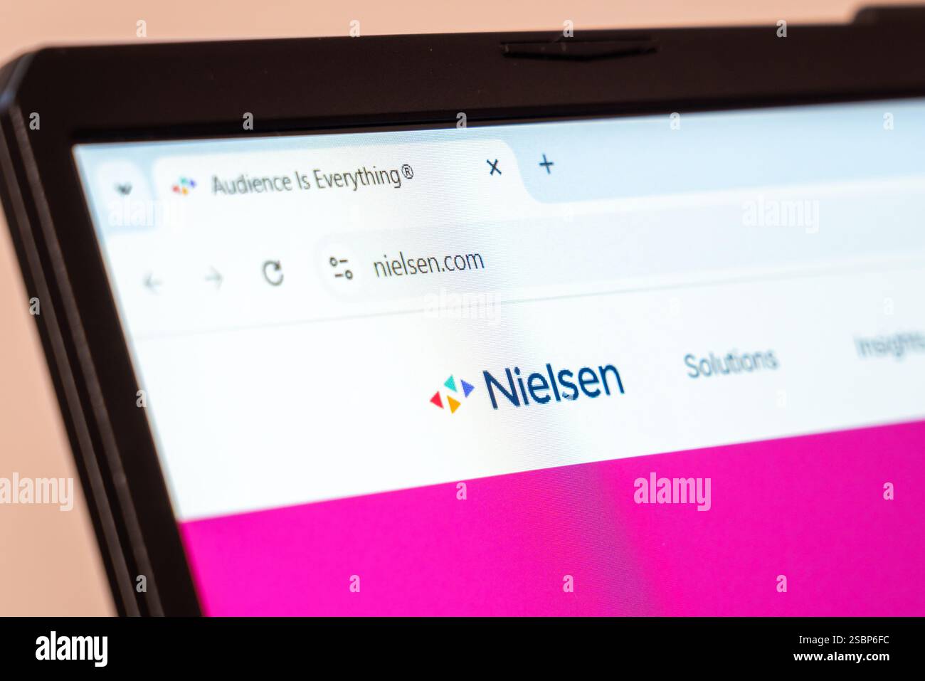 New York, USA - January 31, 2025: Nielsen website homepage on laptop ...