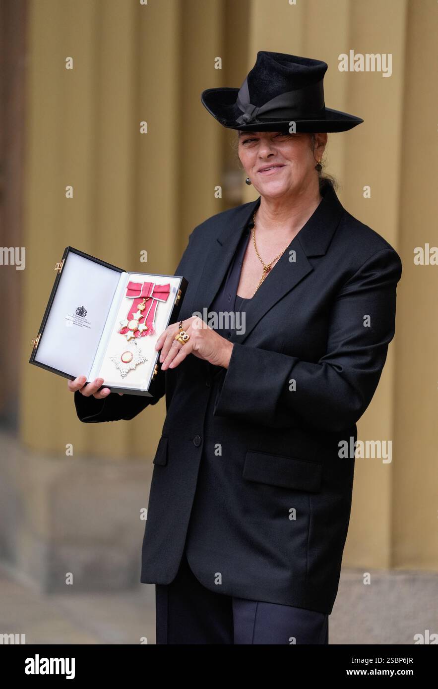 Artist Dame Tracey Emin after being made a Dame Commander at an ...
