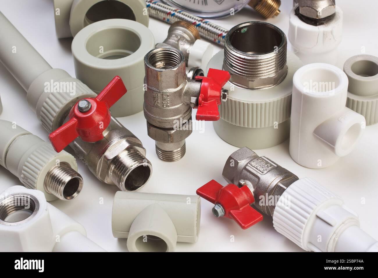 Plumbing fixtures and piping parts Stock Photo - Alamy