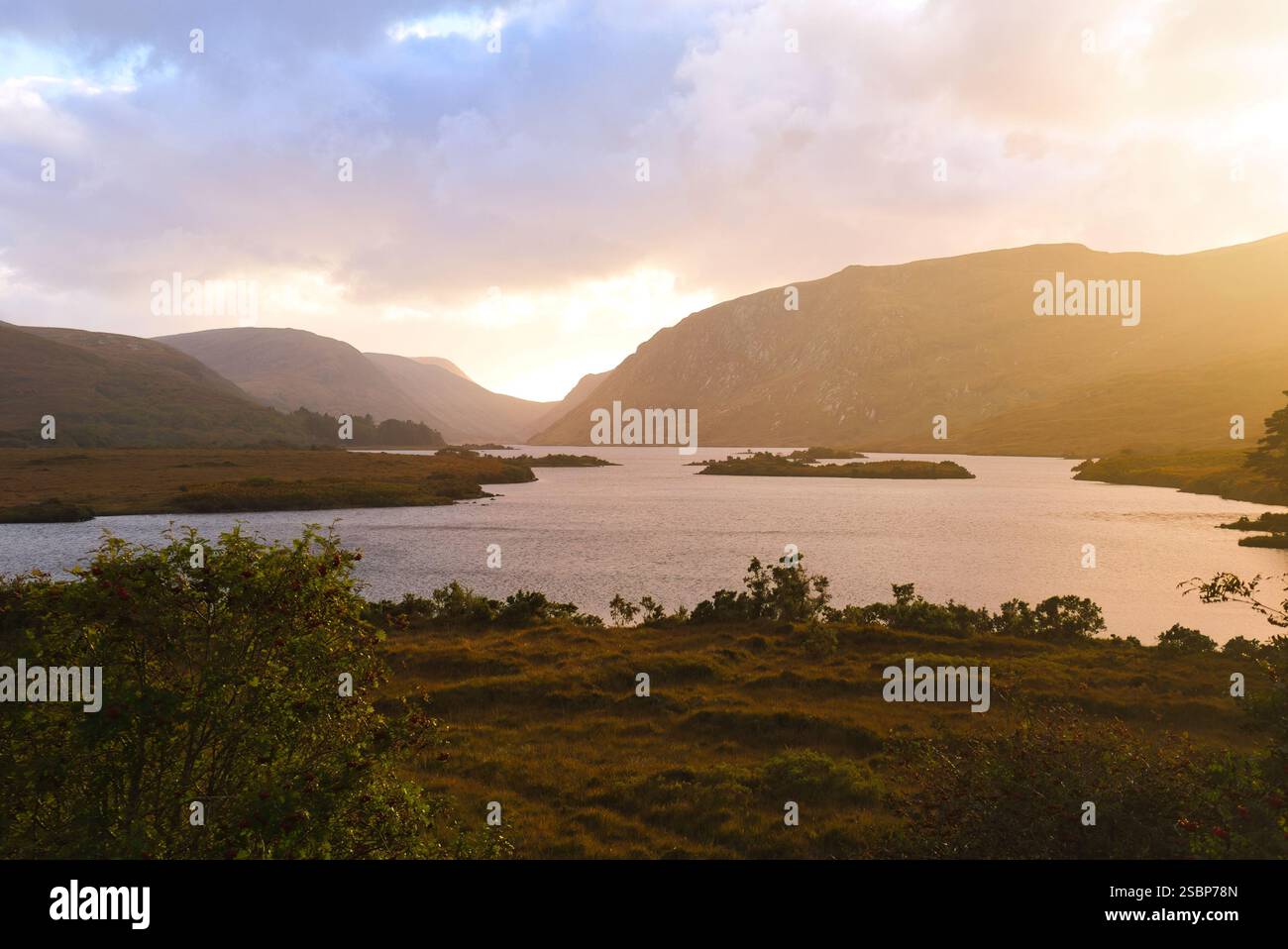 Glenveagh National Park in Donegal Ireland aerial view - The ...