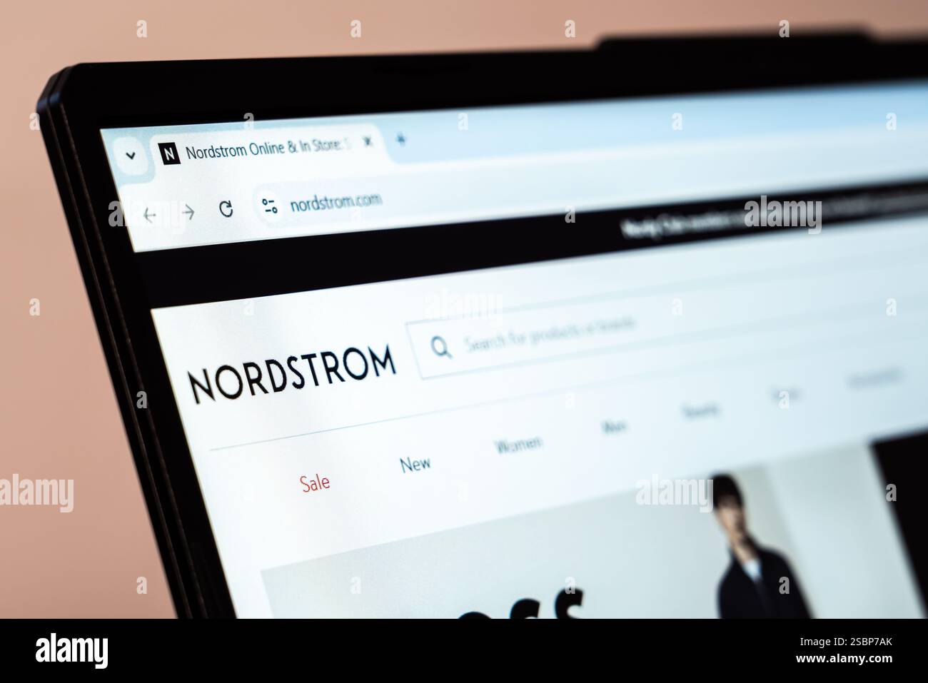 New York, USA - January 31, 2025: Nordstrom website homepage on laptop ...
