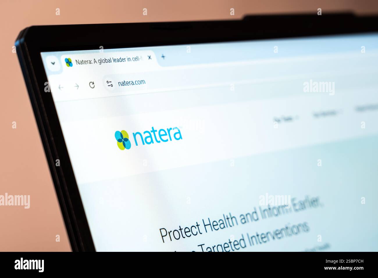 New York, USA - January 31, 2025: Natera website homepage on laptop ...