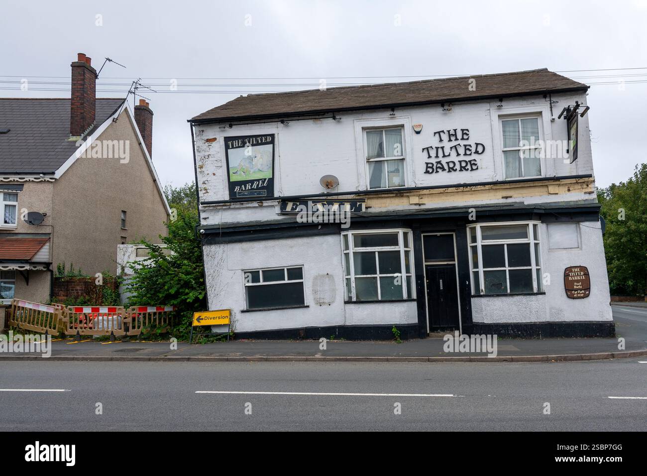A once a lively pub, the 200 year old Tilted Barrel pub now sits closed ...