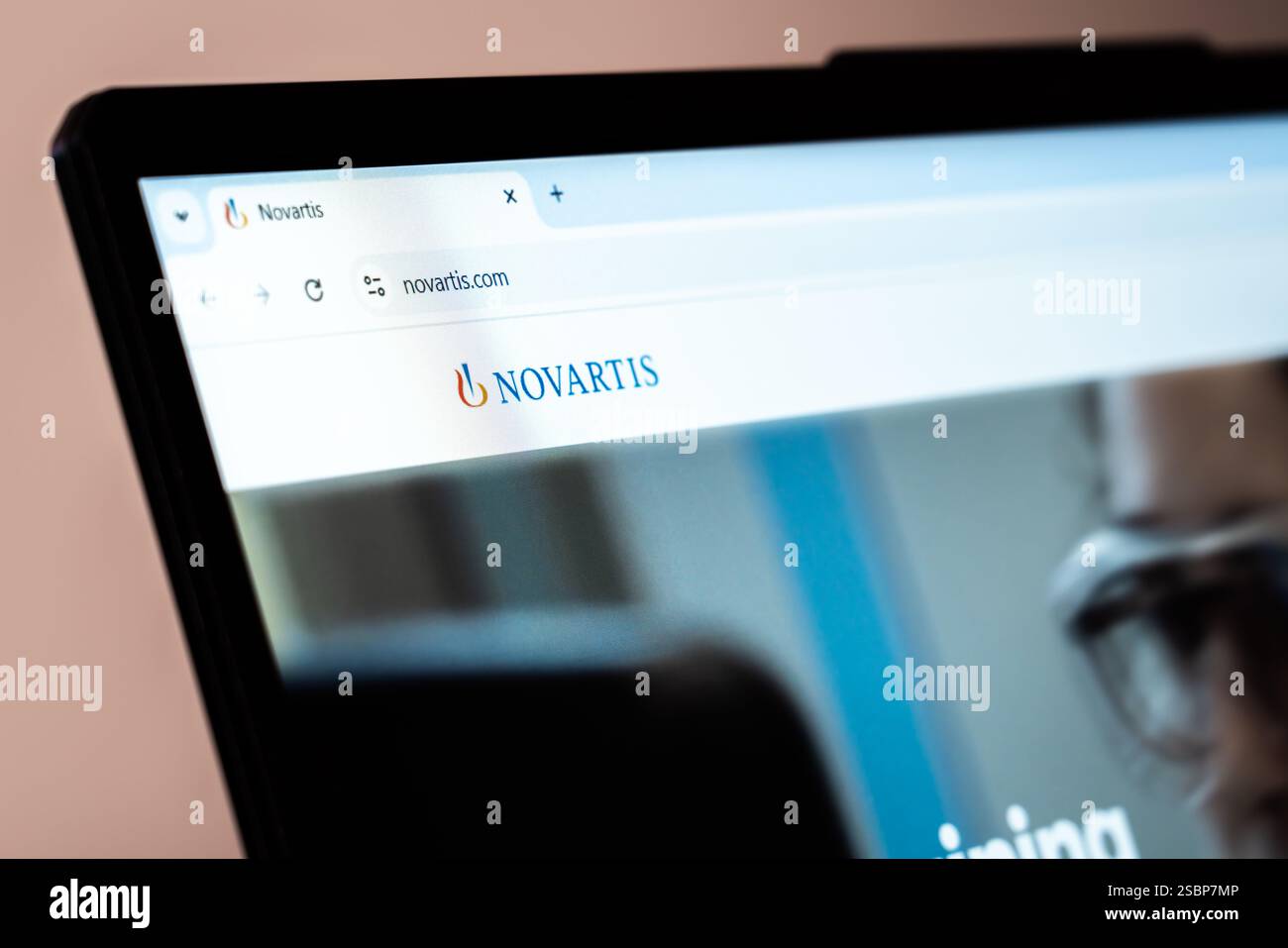New York, USA - January 31, 2025: Novartis website homepage on laptop ...