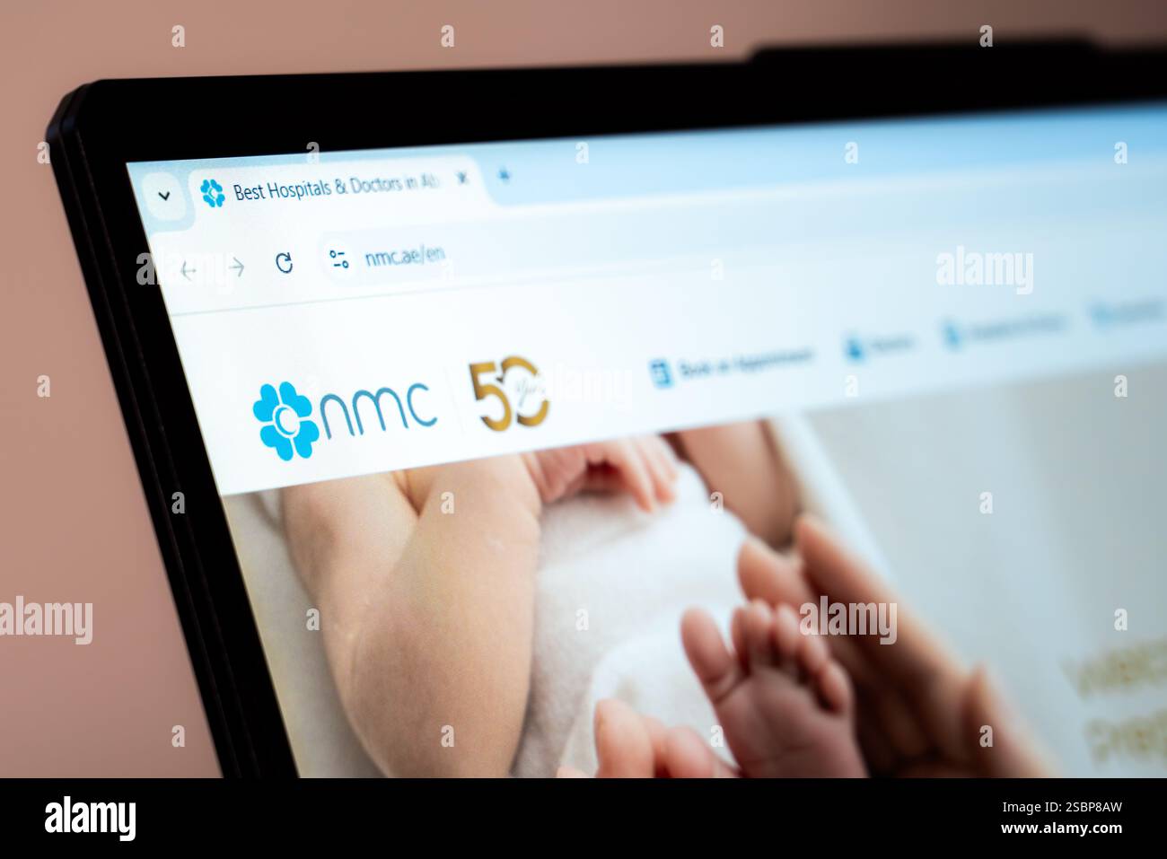 New York, USA - January 31, 2025: NMC Healthcare website homepage on ...