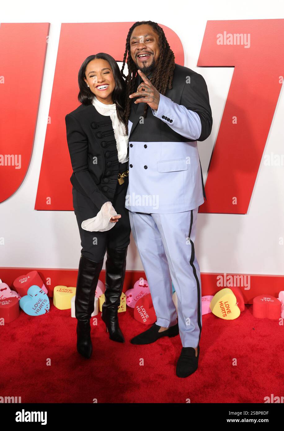 Hollywood, Ca. 03rd Feb, 2025. Ariana DeBose, Marshawn Lynch at the Premiere Of Universal ...