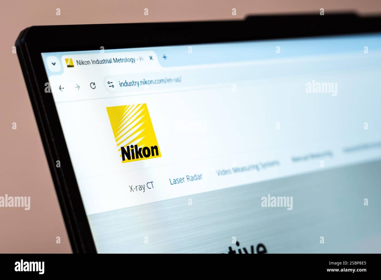 New York, USA - January 31, 2025: Nikon Industrial Metrology website ...