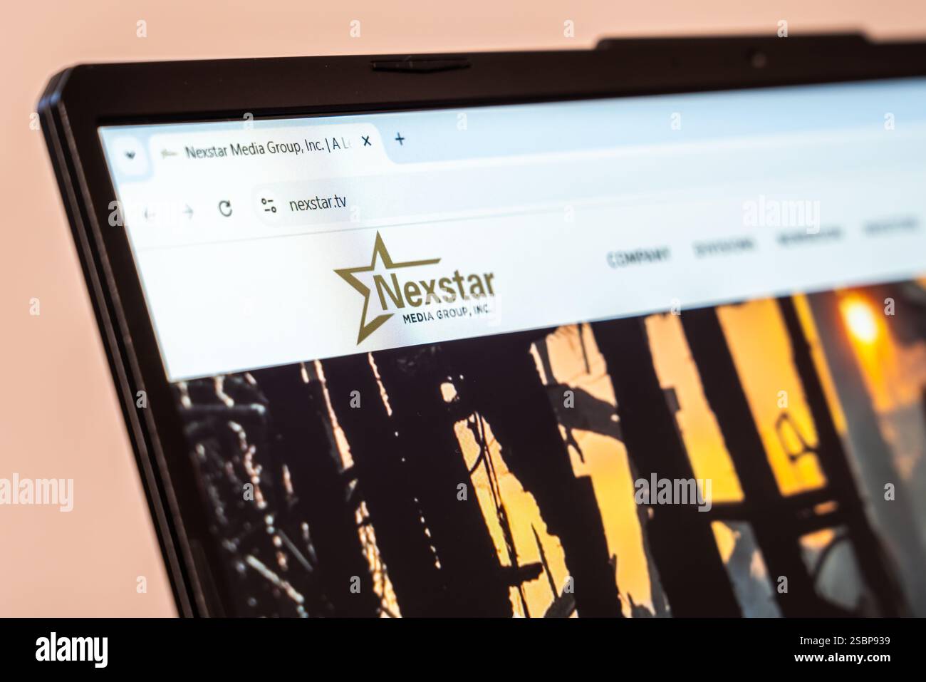 New York, USA - January 31, 2025: Nexstar Media Group website homepage on laptop screen ...