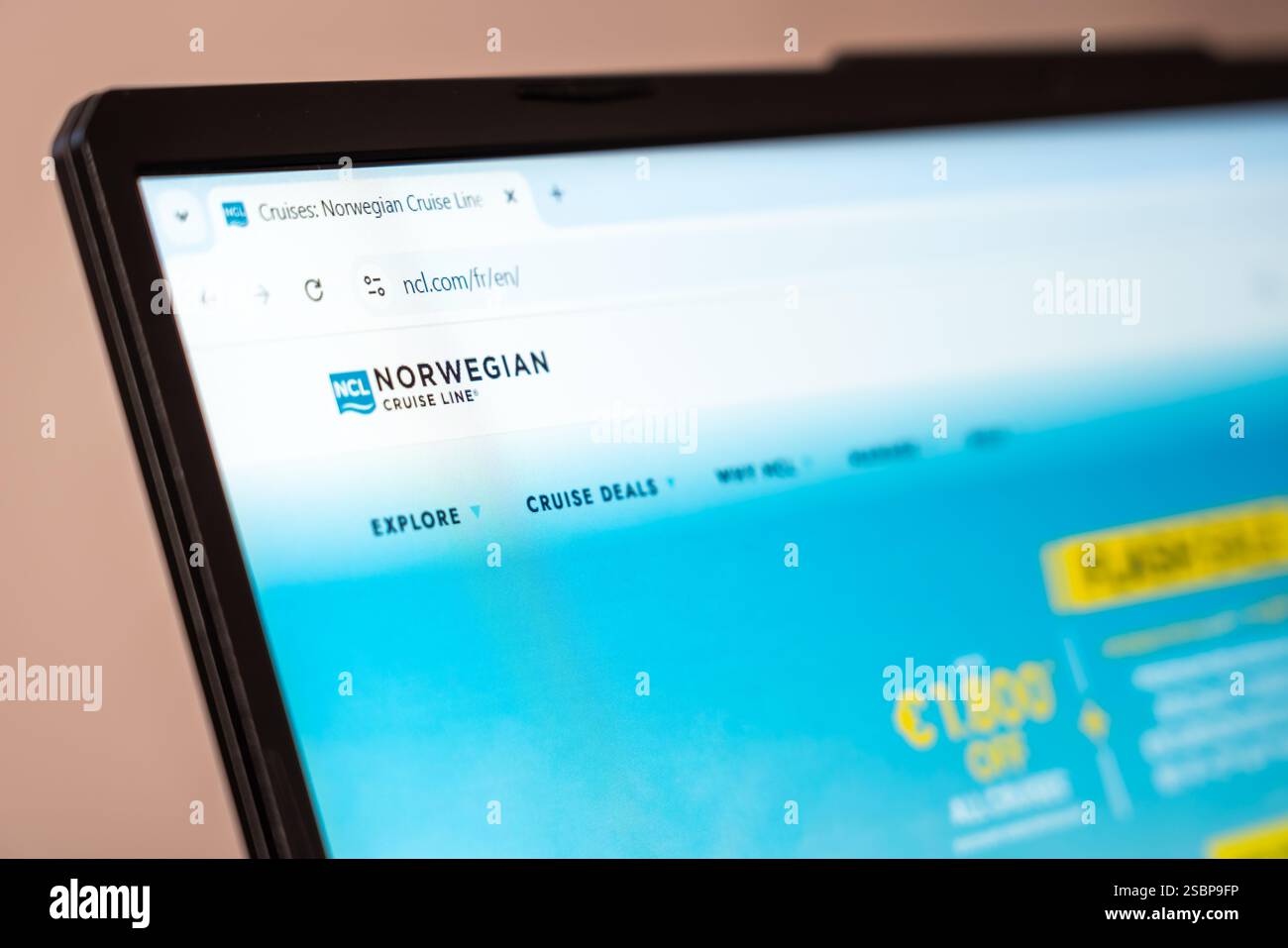 New York, USA - January 31, 2025: Norwegian Cruise Line travel and ...