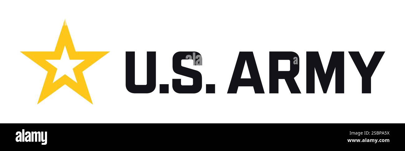 US army logo, white background, vector illustration Stock Vector Image ...