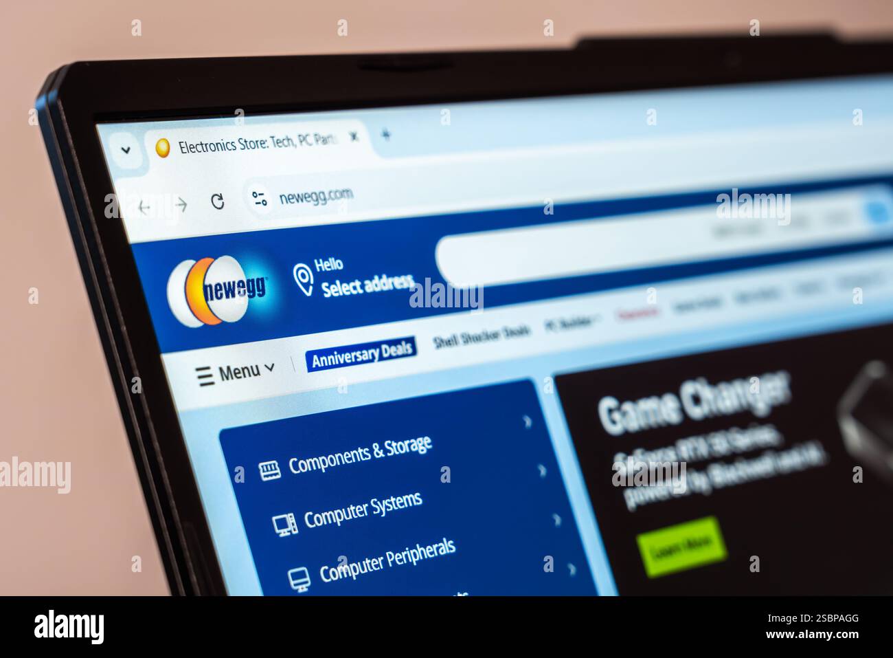 New York, USA - January 31, 2025: Newegg e-commerce and electronics ...