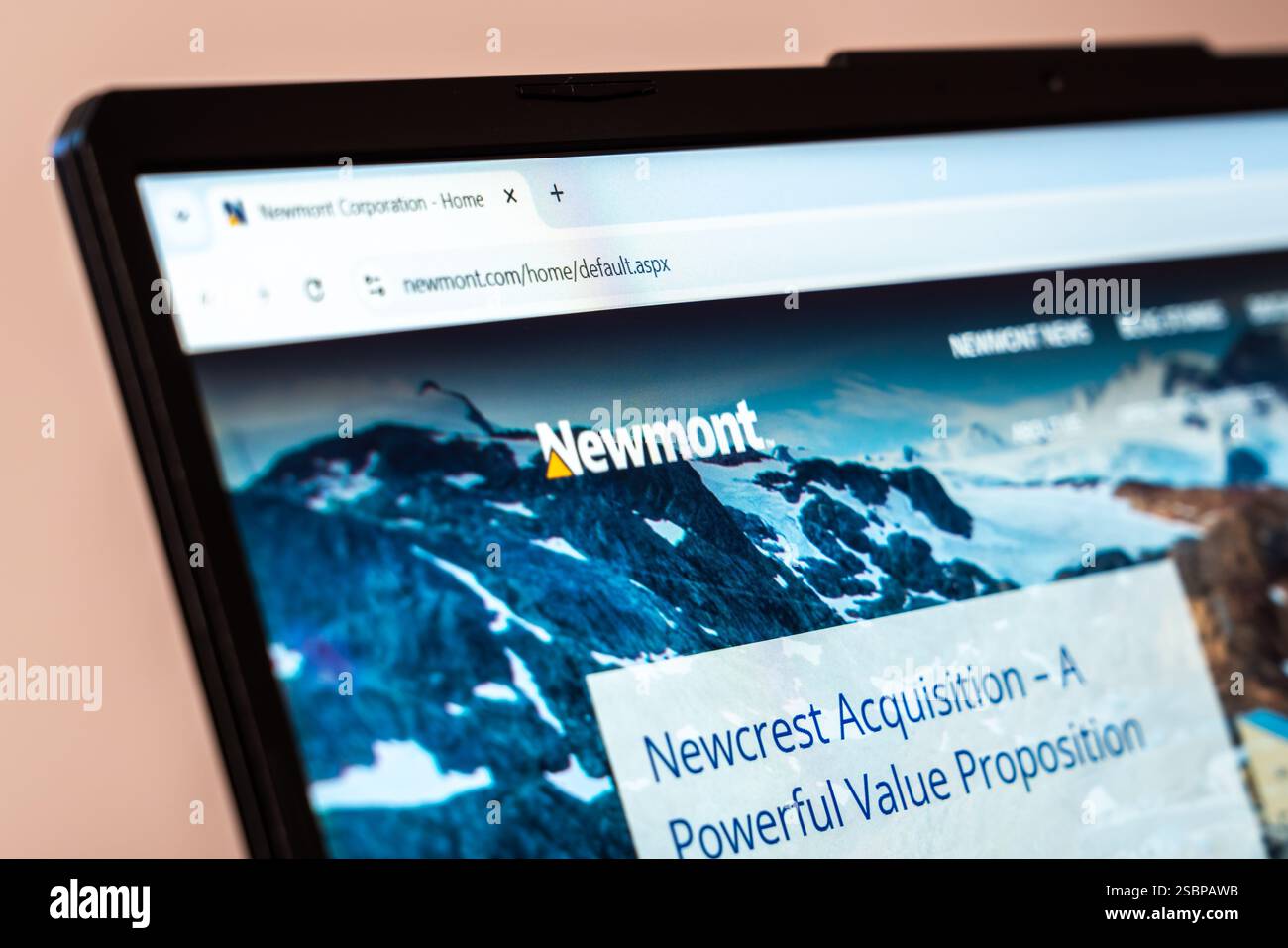 New York, USA - January 31, 2025: Newmont mining and gold production ...