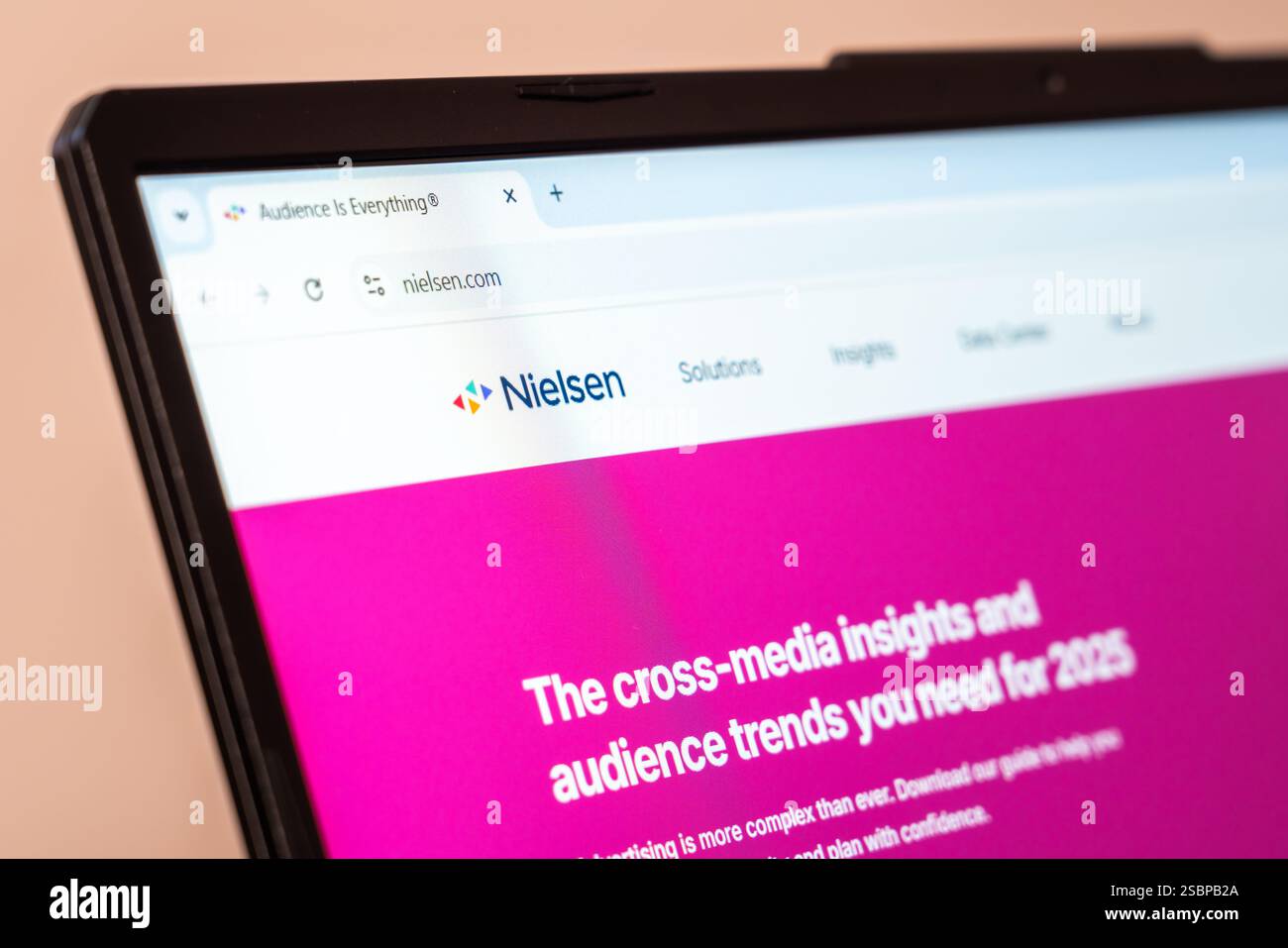 New York, USA - January 31, 2025: Nielsen website homepage on laptop ...