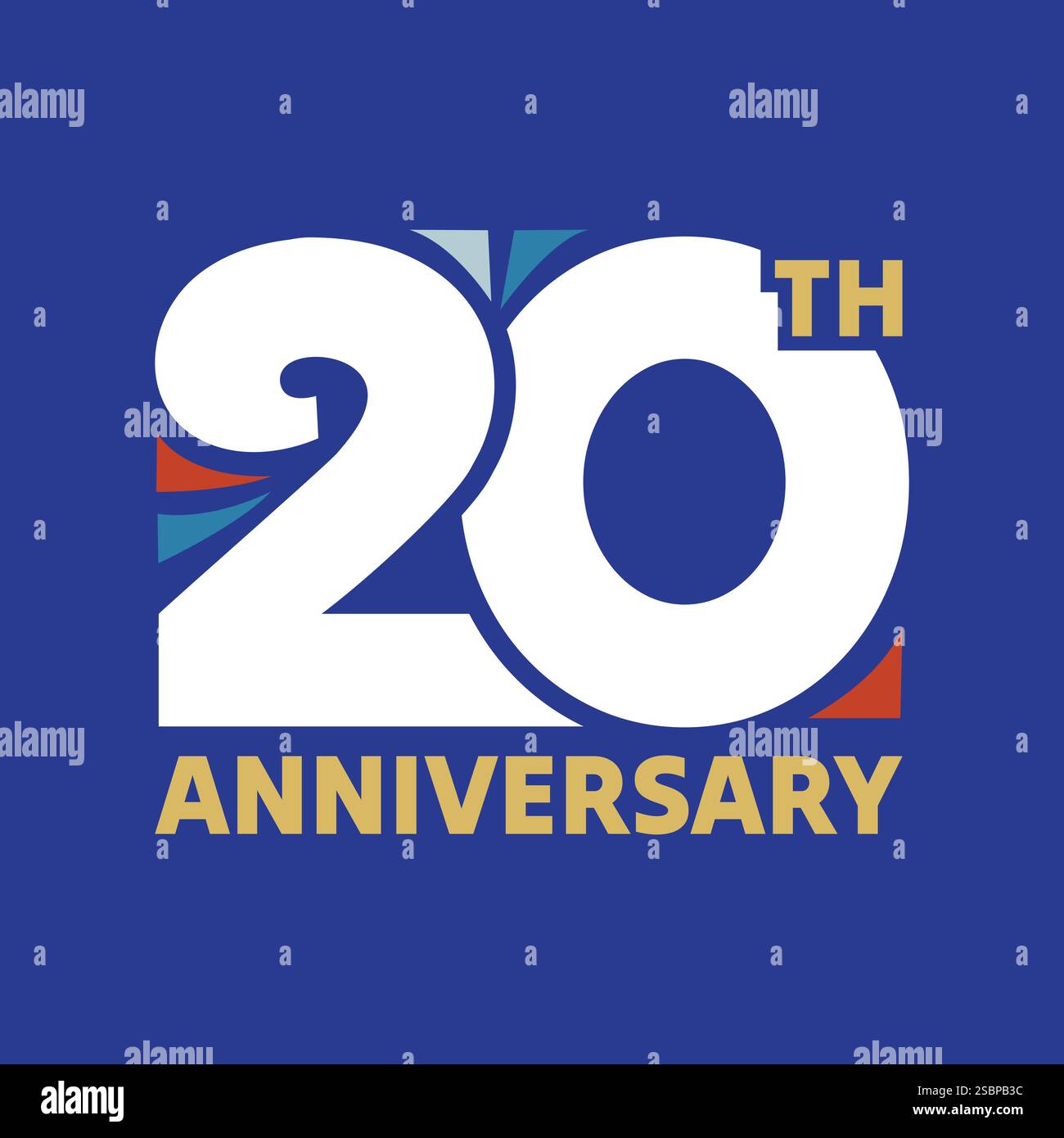 20th anniversary logo with bold modern font and celebration elements ...