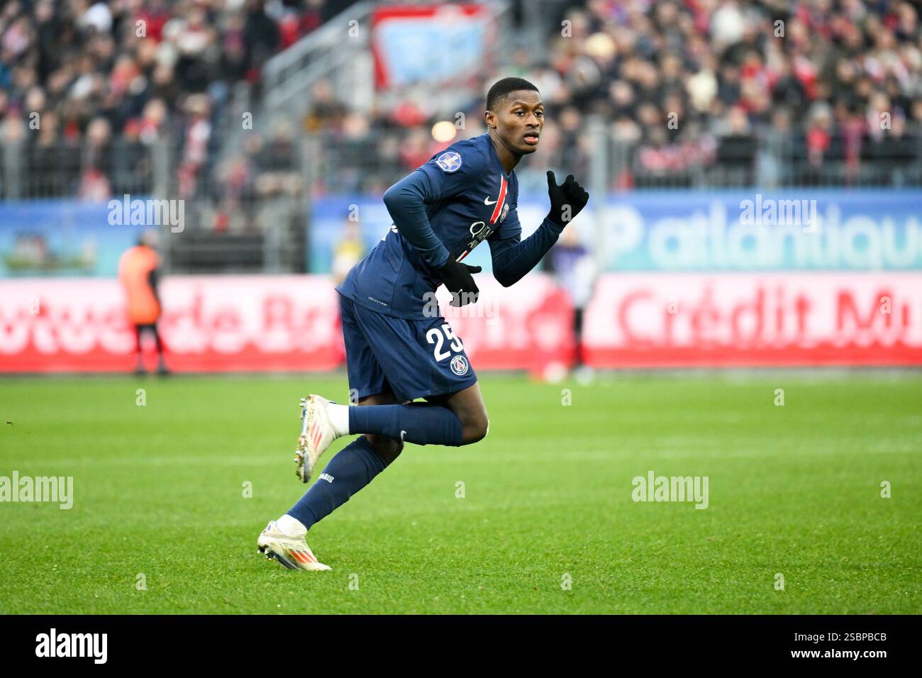 25 Nuno MENDES (psg) during the Ligue 1 McDonald's match between Brest ...