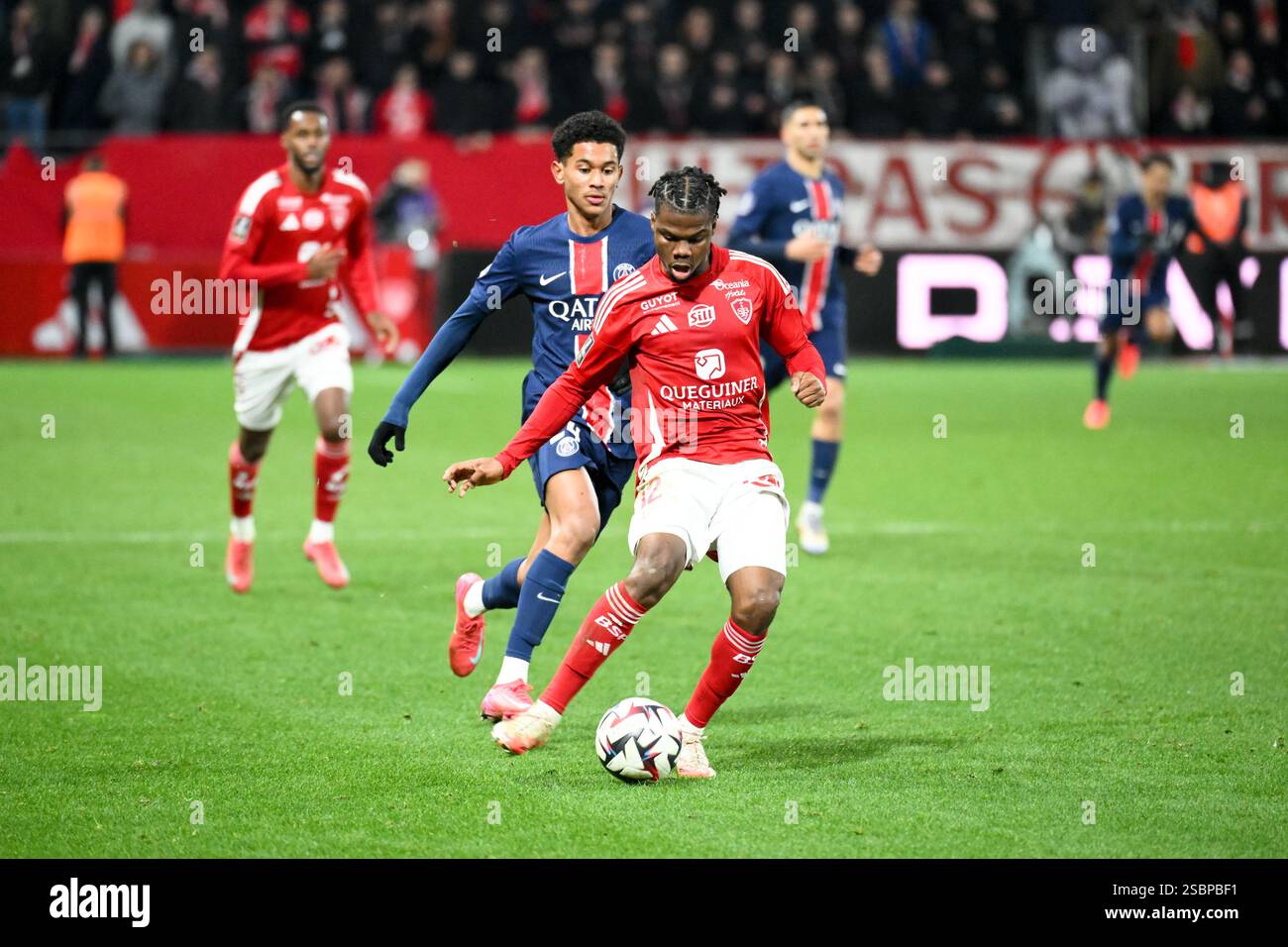 12 Luck ZOGBE (sb29) during the Ligue 1 McDonald's match between Brest ...