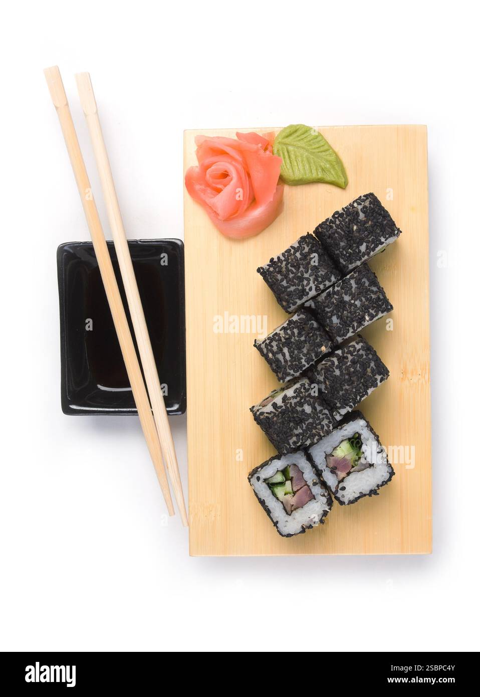 Fresh sushi rolls fish Cut Out Stock Images & Pictures - Alamy