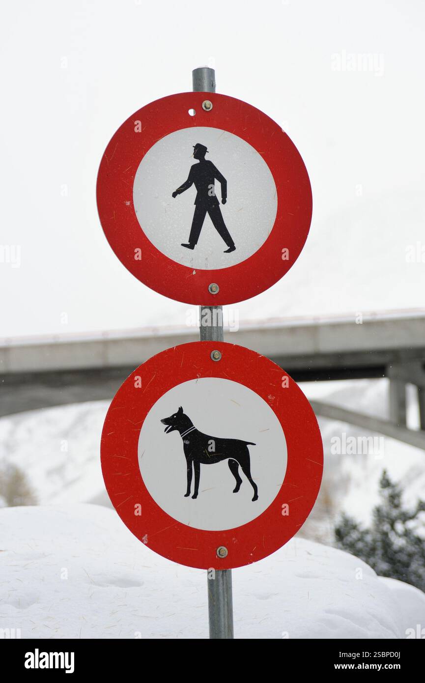 Universal, European road caution sign warning drivers of pedestrians ...