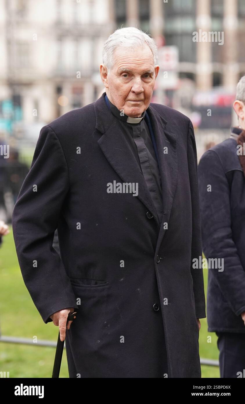 Jonathan Aitken arriving for a memorial service for Lord Hoyle at the ...