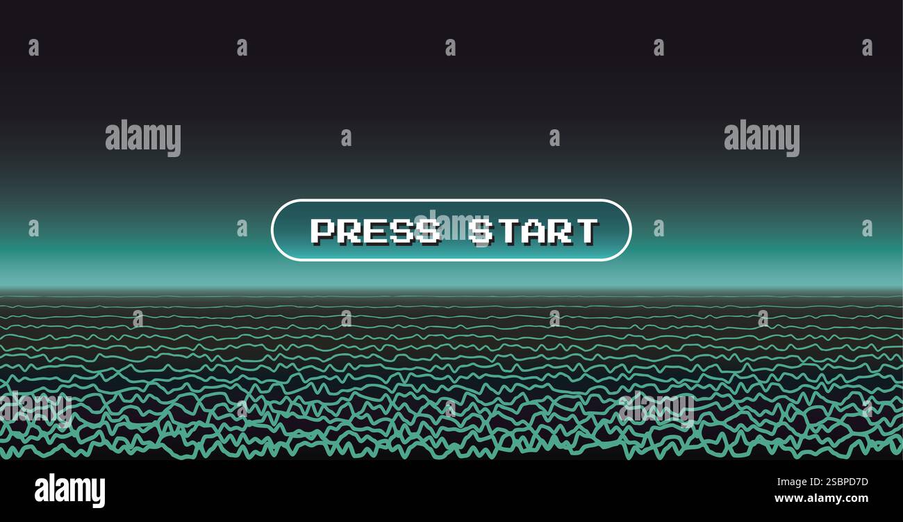 Retro games banner with 1980's tv set and gamepads against the ...