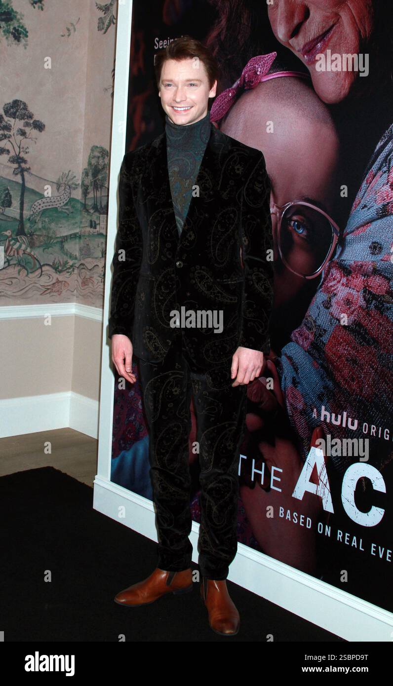 Calum Worthy arriving at the premiere of 'The Act' at The Whitby ...