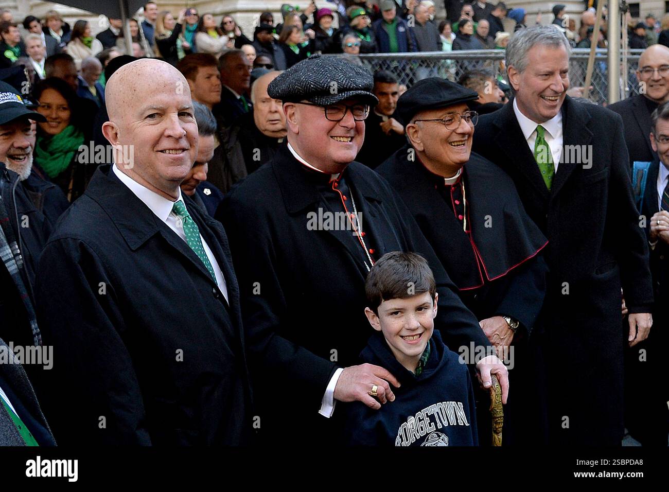 James P O'Neil, Archbishop Timothy Dolan, Bill de Blasio at the St ...