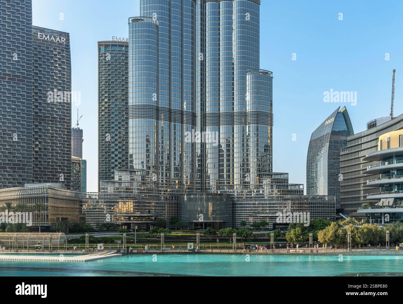 The base of the world's tallest building, Dubai's Burj Khalifa. The ...