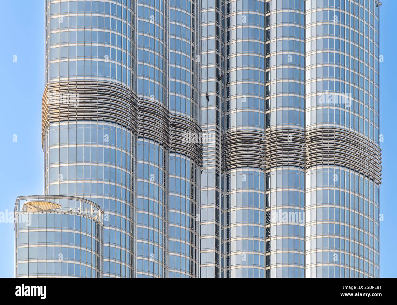 Details of the world's tallest building, Dubai's Burj Khalifa. The ...