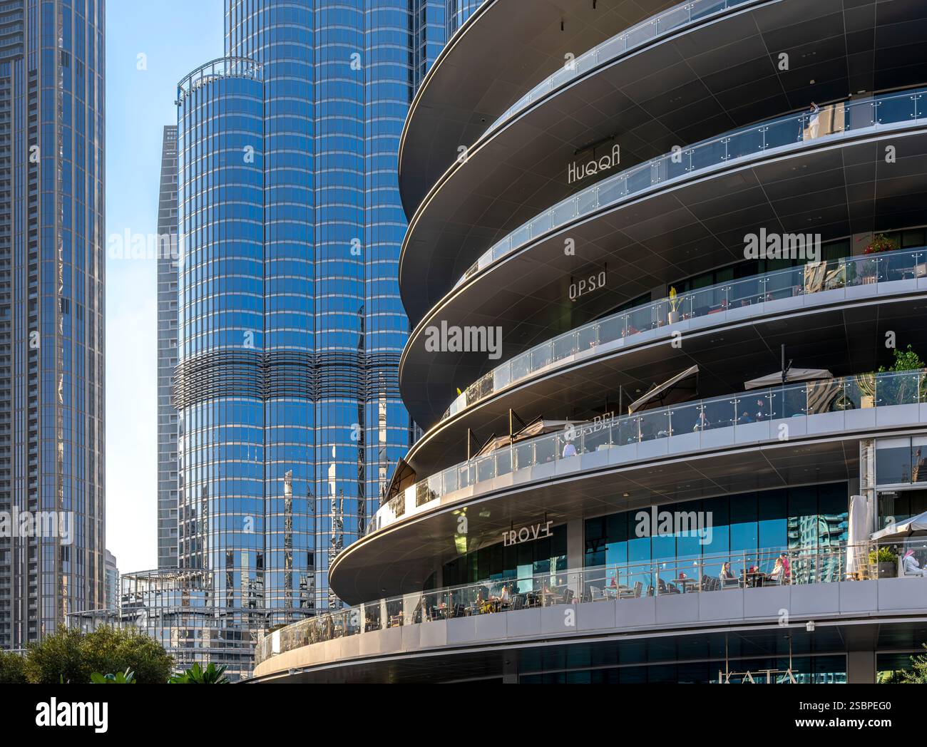 The base of the world's tallest building, Dubai's Burj Khalifa. The ...