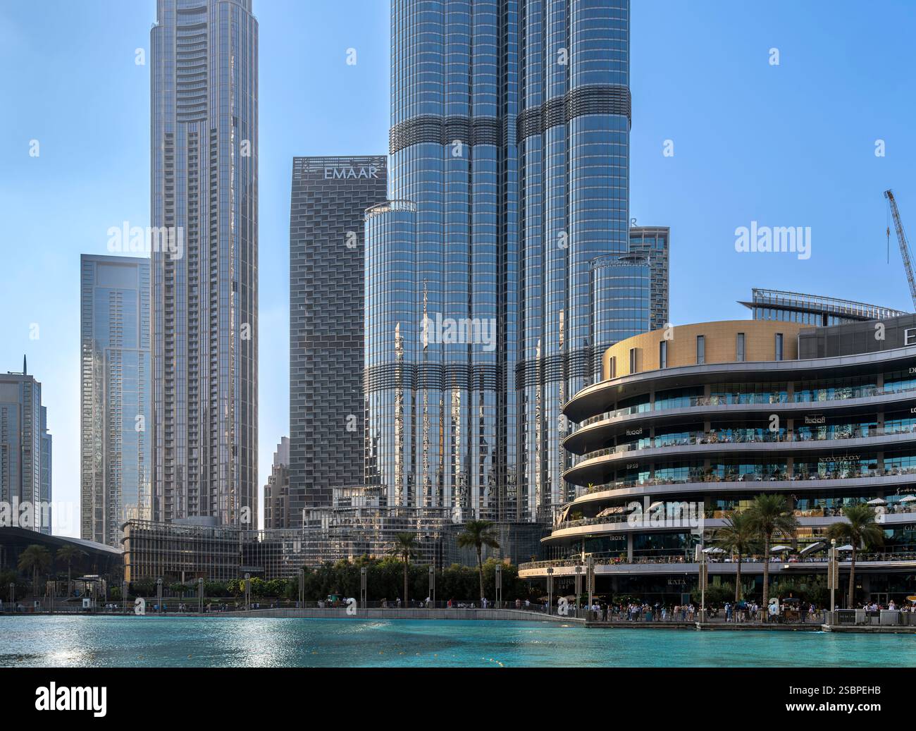 The base of the world's tallest building, Dubai's Burj Khalifa. The ...